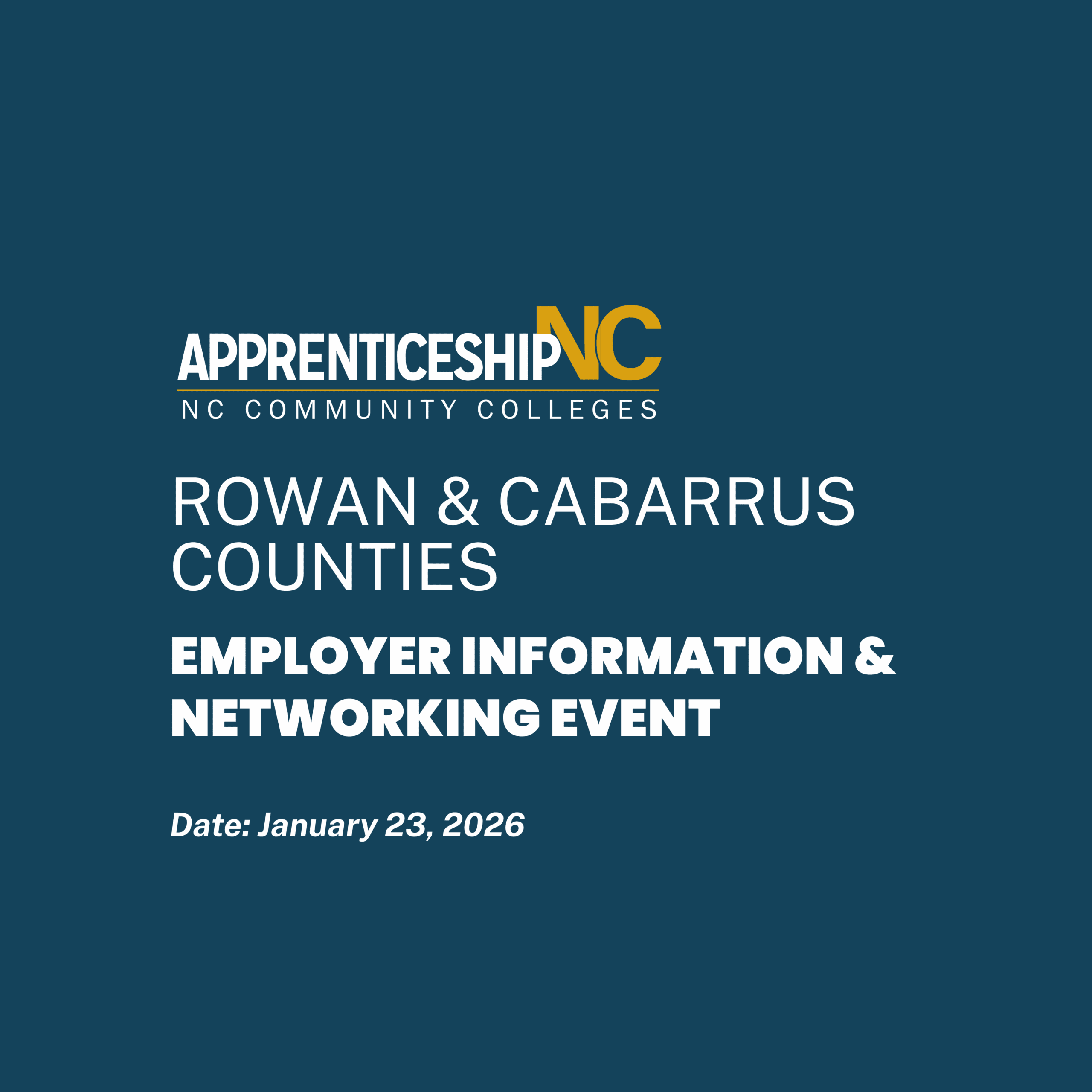 Rowan and Cabarrus Counties Employer Information & Networking Event - ANC
